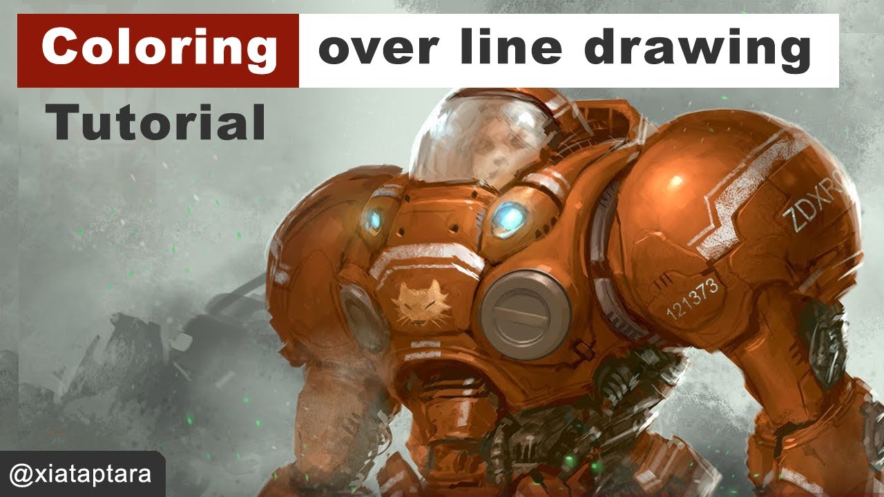 How to color line drawing tutorial - YouTube
