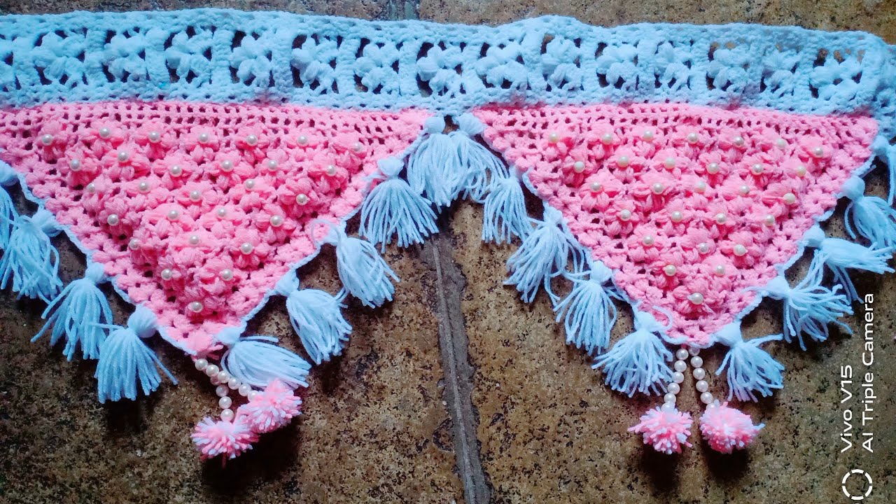 How To Simple Crochet Toran Design ,Door Hanging Toran Design,Woolen ...