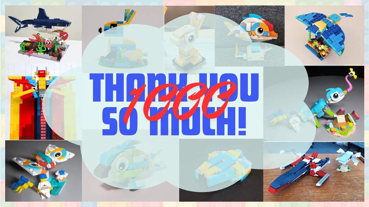 1000 SUBS THANK YOU Lego creator ideas How to alt build - YouTube