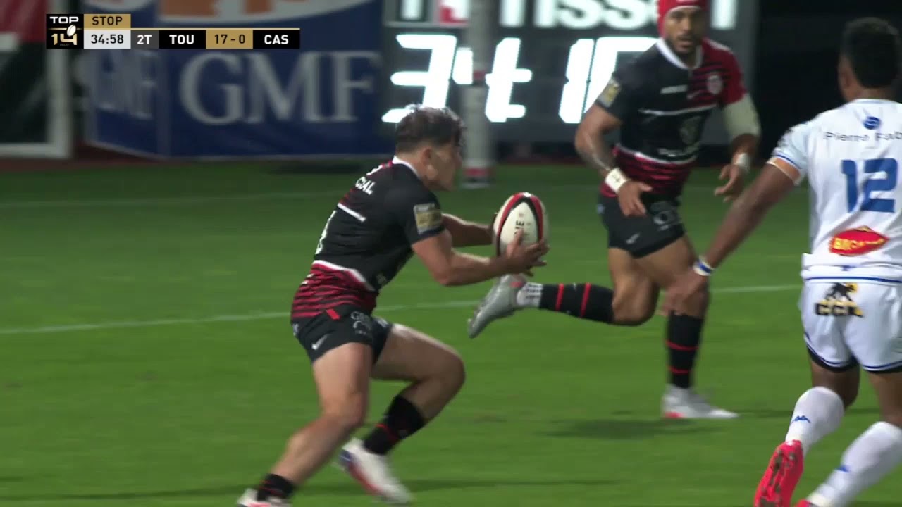 TOP 14 - La superbe chistera d'Antoine Dupont - YouTube