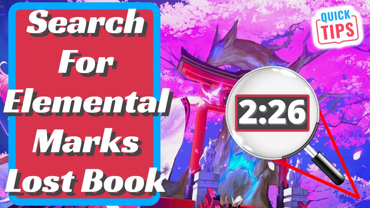 Search For Elemental Marks Lost Book - Genshin Impact - YouTube