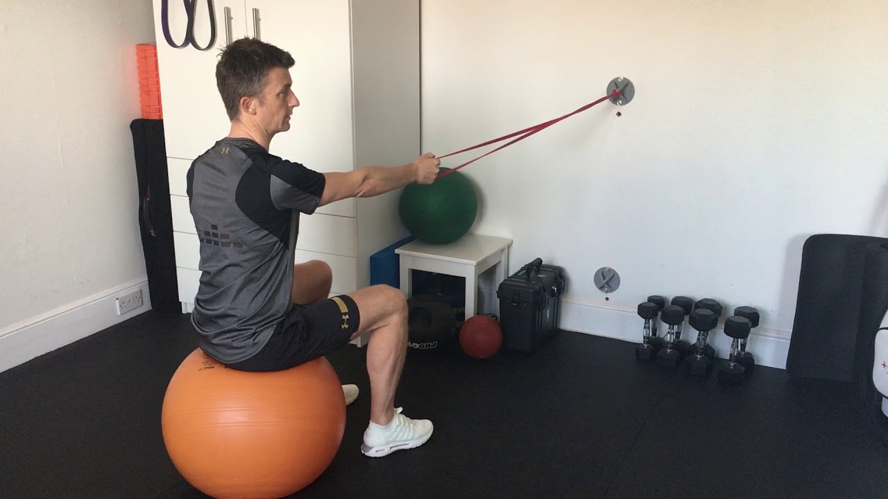 Swiss pall single arm row - YouTube
