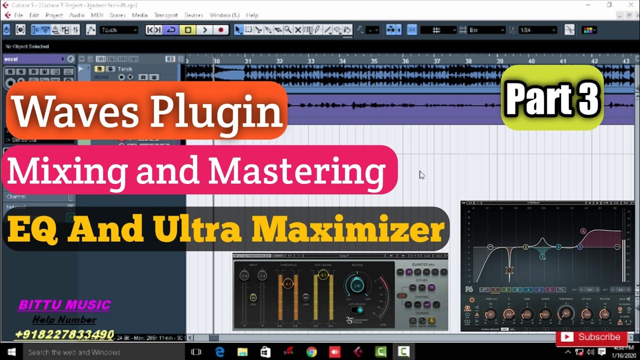 How To Use Waves Plugins EQ And Ultra maximizer X Noise With Mixing ...
