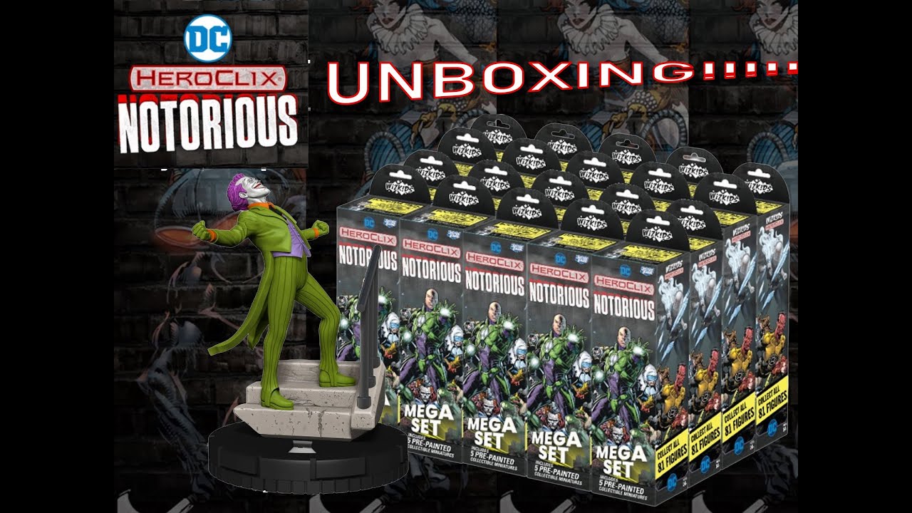 Unboxing a brick of DC Notorious Heroclix!!! - YouTube