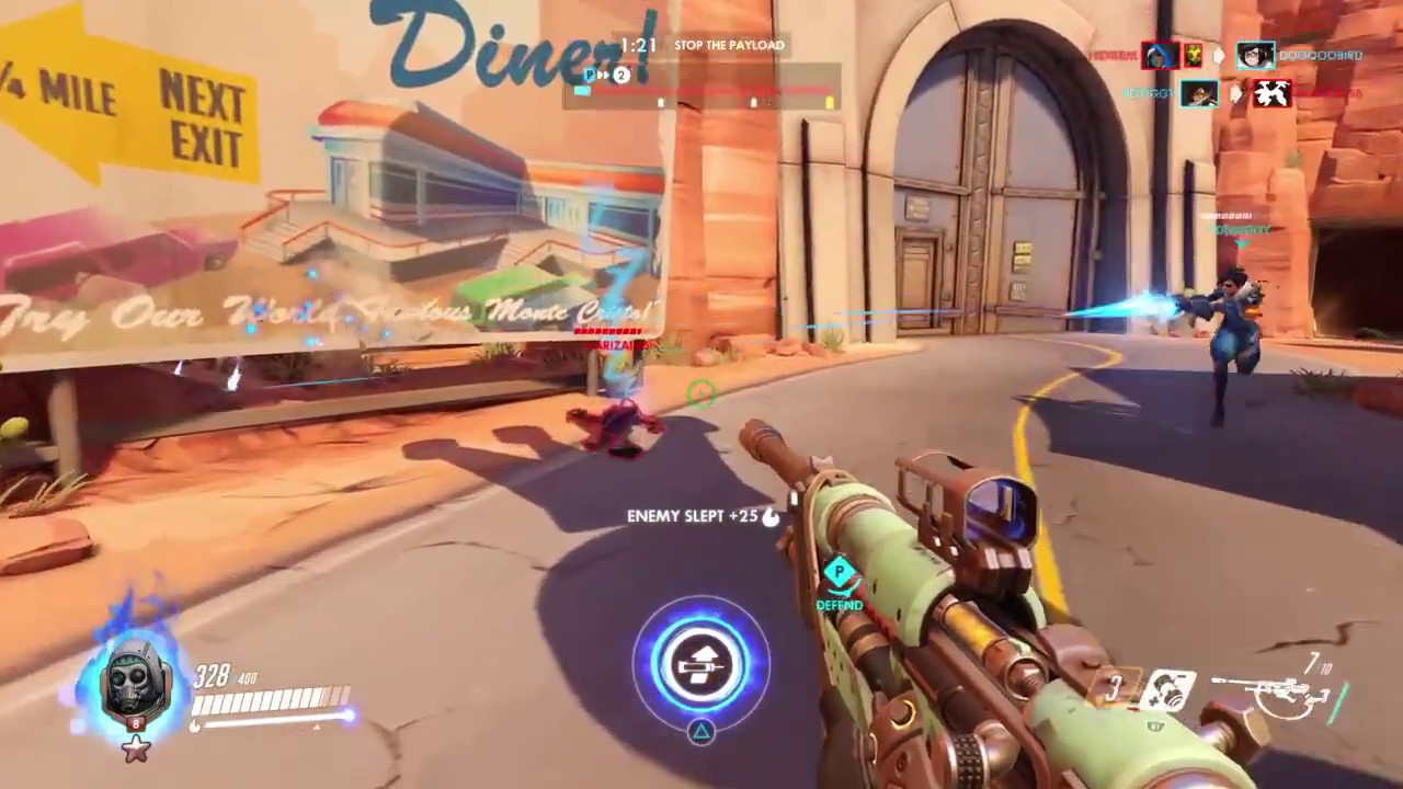 Overwatch Ana Infinite Sleep Dart Trolling - YouTube