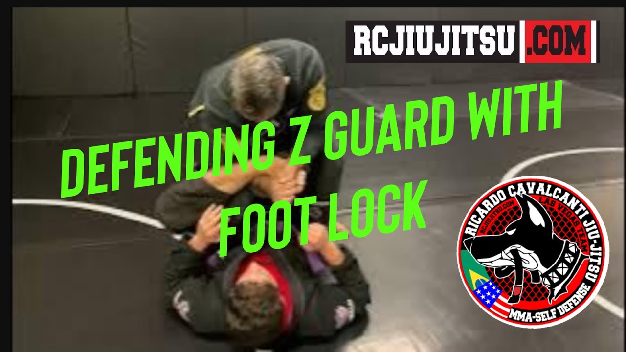 Defense the Z guard with a foot lock - YouTube