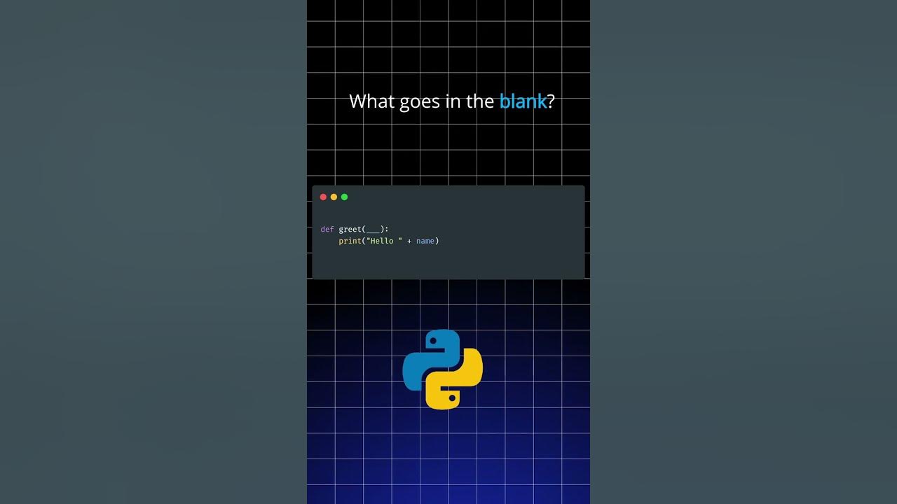Drop your answer in the comments! #PythonChallenge #FillTheBlank #DevQuiz #devforall - YouTube
