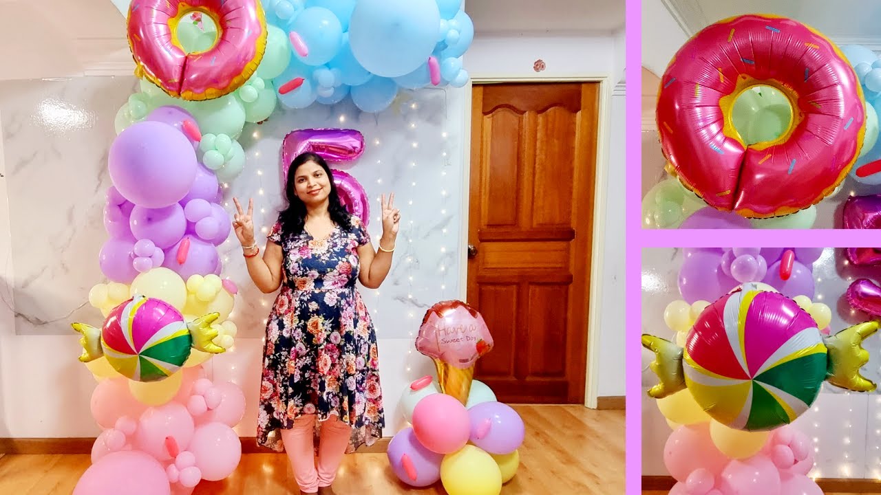 CandyLand balloon arch | Candyland Balloon Garland Tutorial | Candyland ...