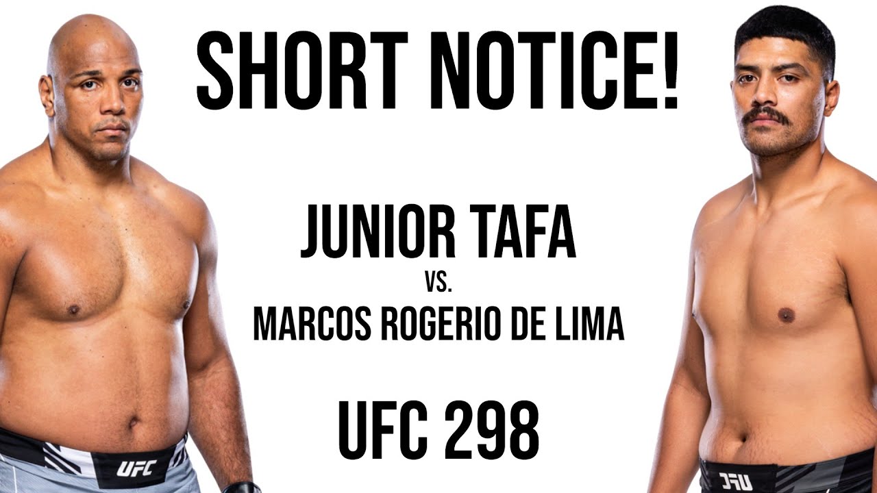 Junior Tafa Steps in on ONE DAYS NOTICE to Fight Marcos Rogerio de Lima ...