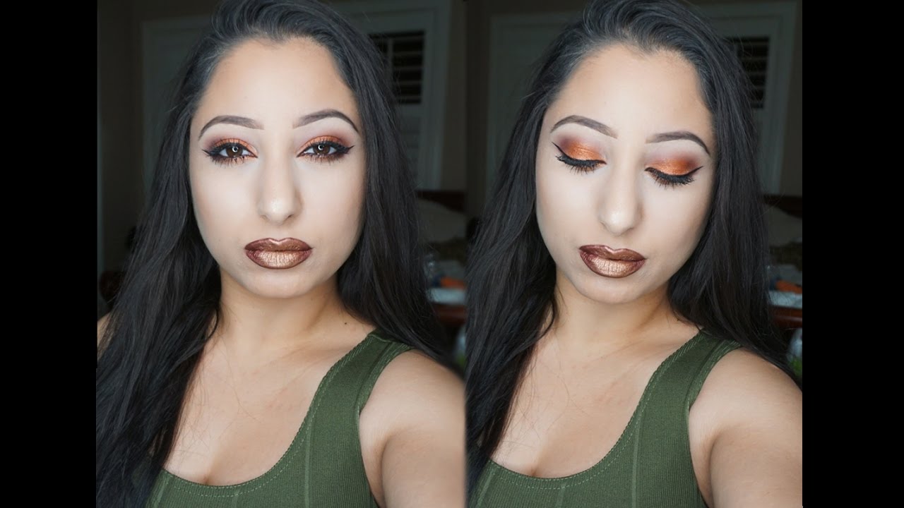 Copper Makeup Tutorial For FALL! - YouTube
