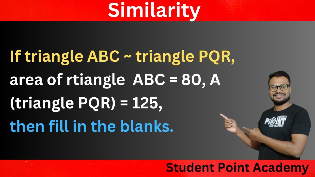 If triangle ABC ~ triangle PQR, area of triangle ABC = 80, A (D PQR ...