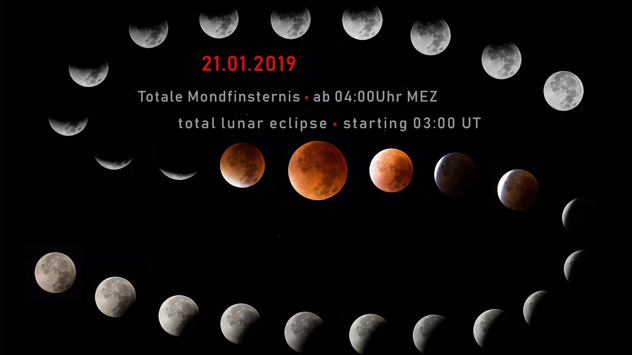 LIVE-Stream: Totale Mondfinsternis / Total Lunar Eclipse 21.01.2019 ...