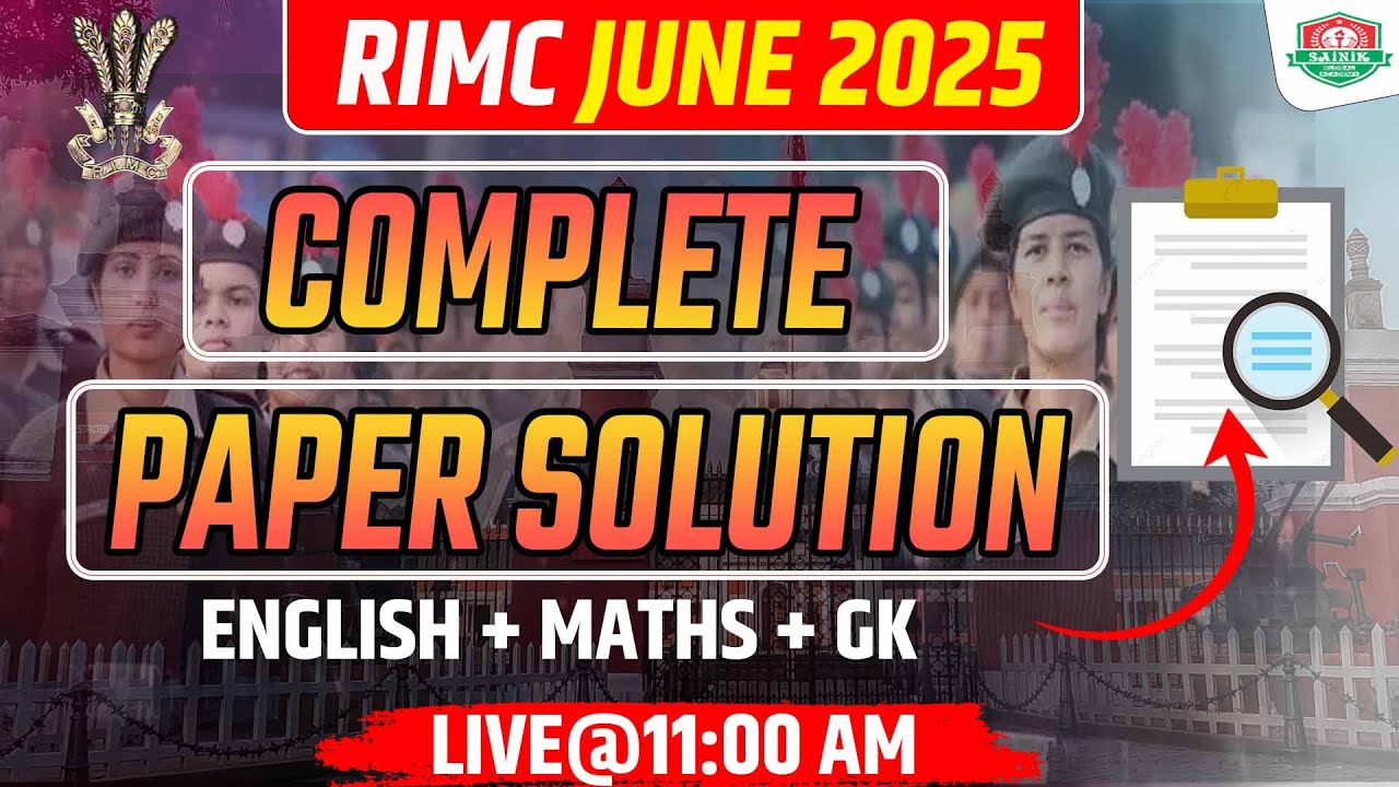 RIMC Complete Paper Solution | RIMC June 2025 | RIMC Online | Sainik ...