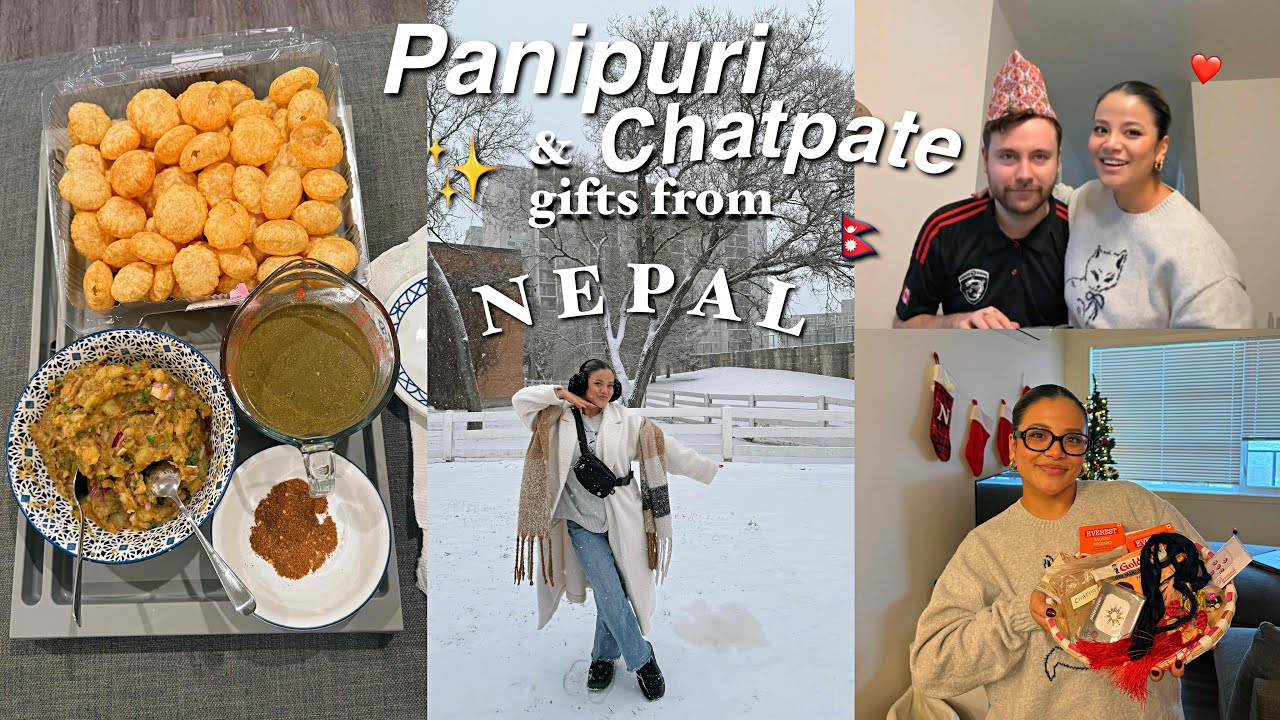 chatpate & panipuri + gift from Nepal 🤍 - YouTube