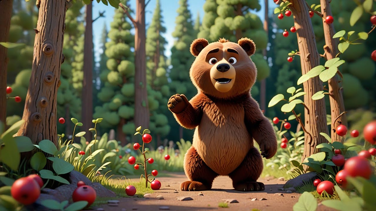 Bobby Bear Eats Some Berries | Fun Animal Snack Song for Kids | Nursery ...