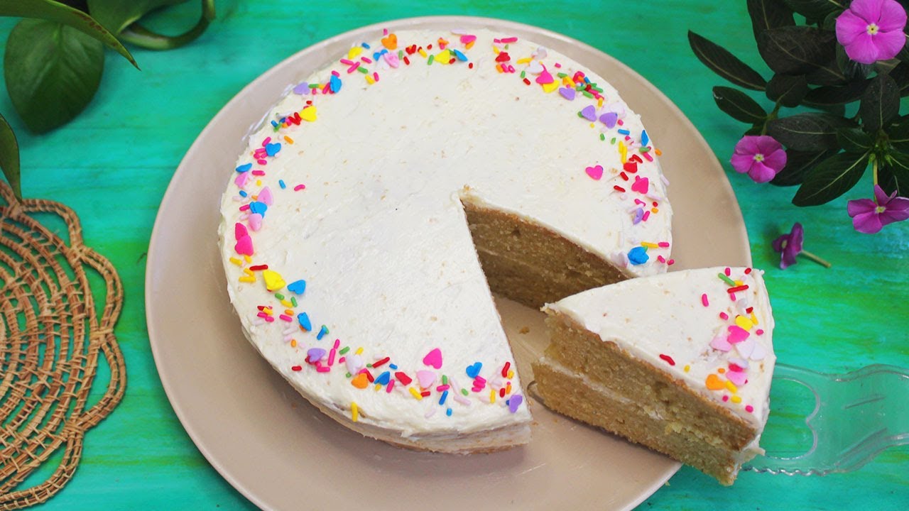 Classic Vanilla Cake | Basic Vanilla Birthday Cake | How to make ...