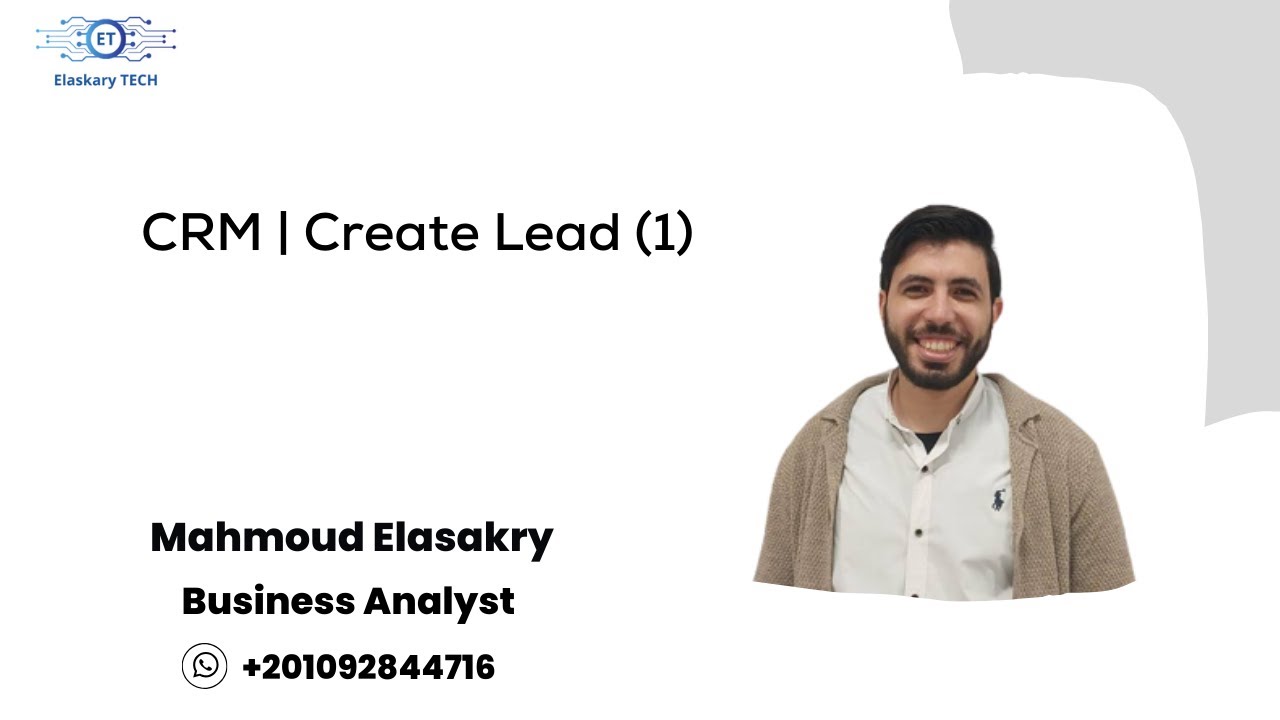 CRM | Create Lead Part 1 - YouTube