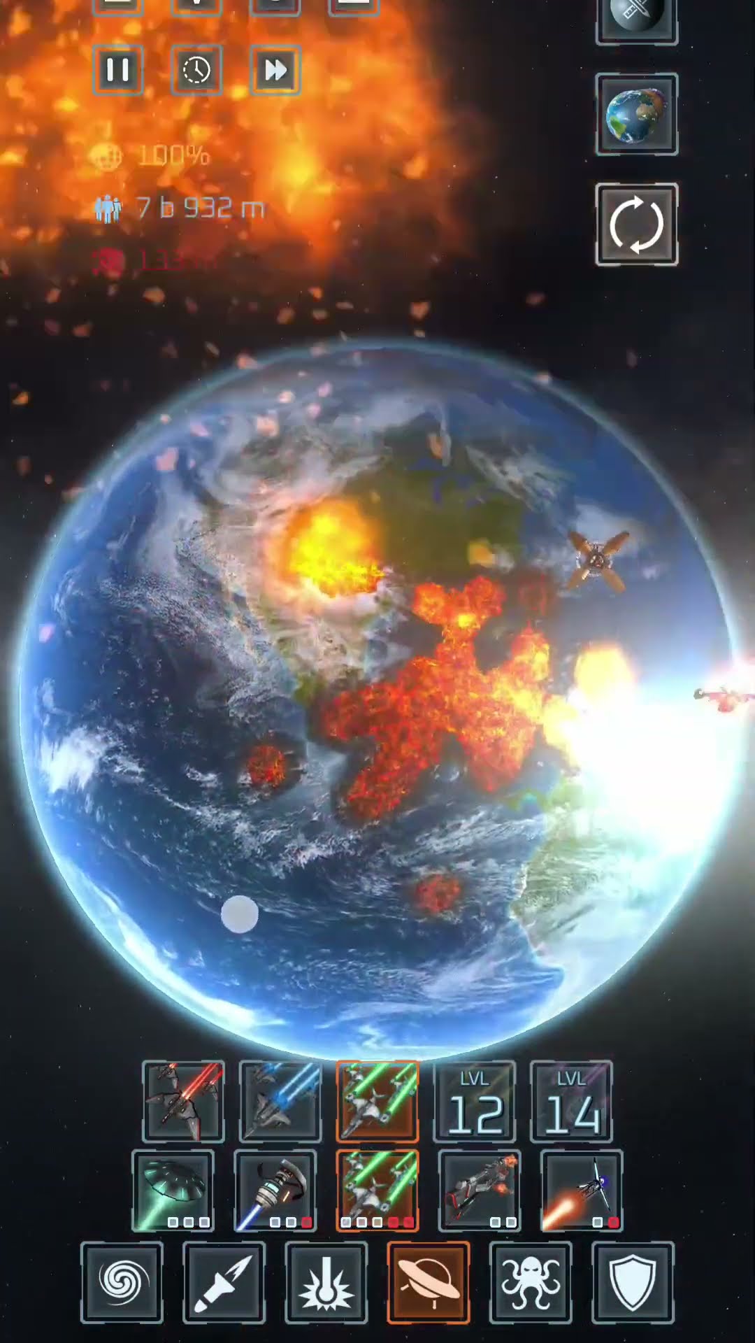 7 Laser Defense Systems vs Invaders #earth #gaming #destruction #moon # ...