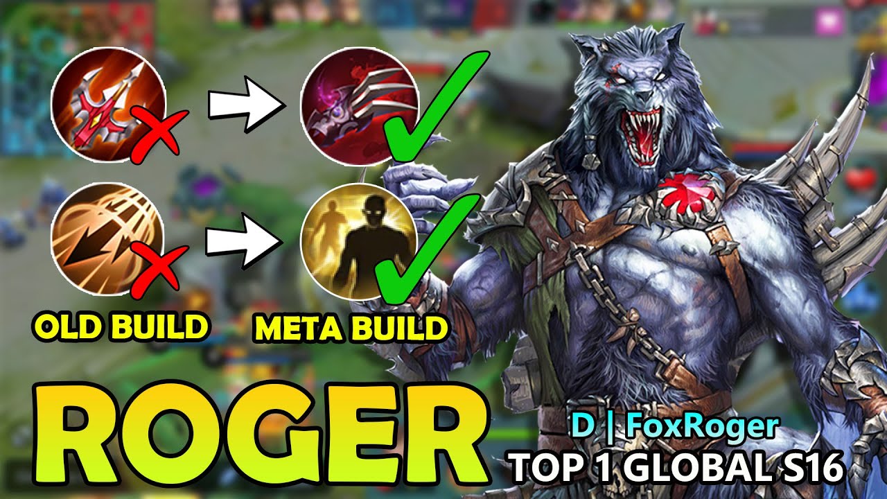 INSANE DAMAGE!!ROGER BEST BUILD - TOP 1 GLOBAL ROGER S16 MOBILE LEGENDS ...