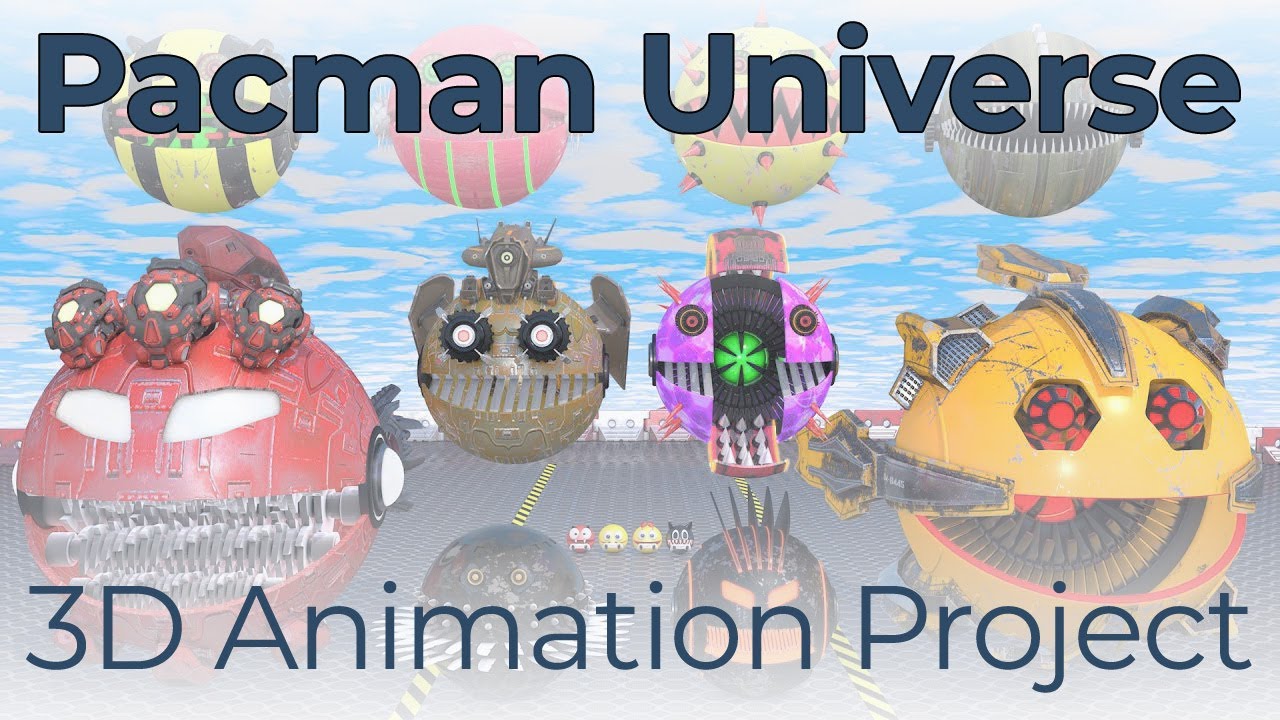 Pacman Universe – Robotic Arena 3D Animation - YouTube