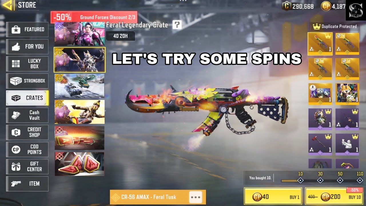 Feral Legendary Crate Opening COD MOBILE | Legendary CR 56 AMAX - Feral ...