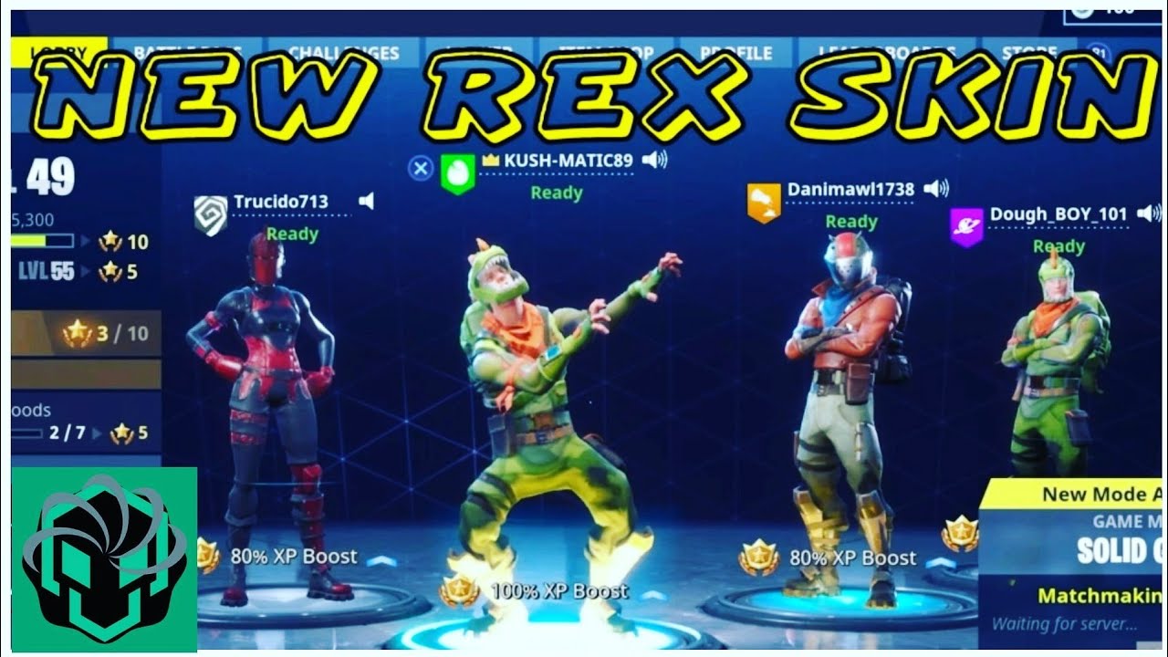 Fortnite New T-Rex Skin| Fortnite Rocket Launcher Squad Victory Royale ...