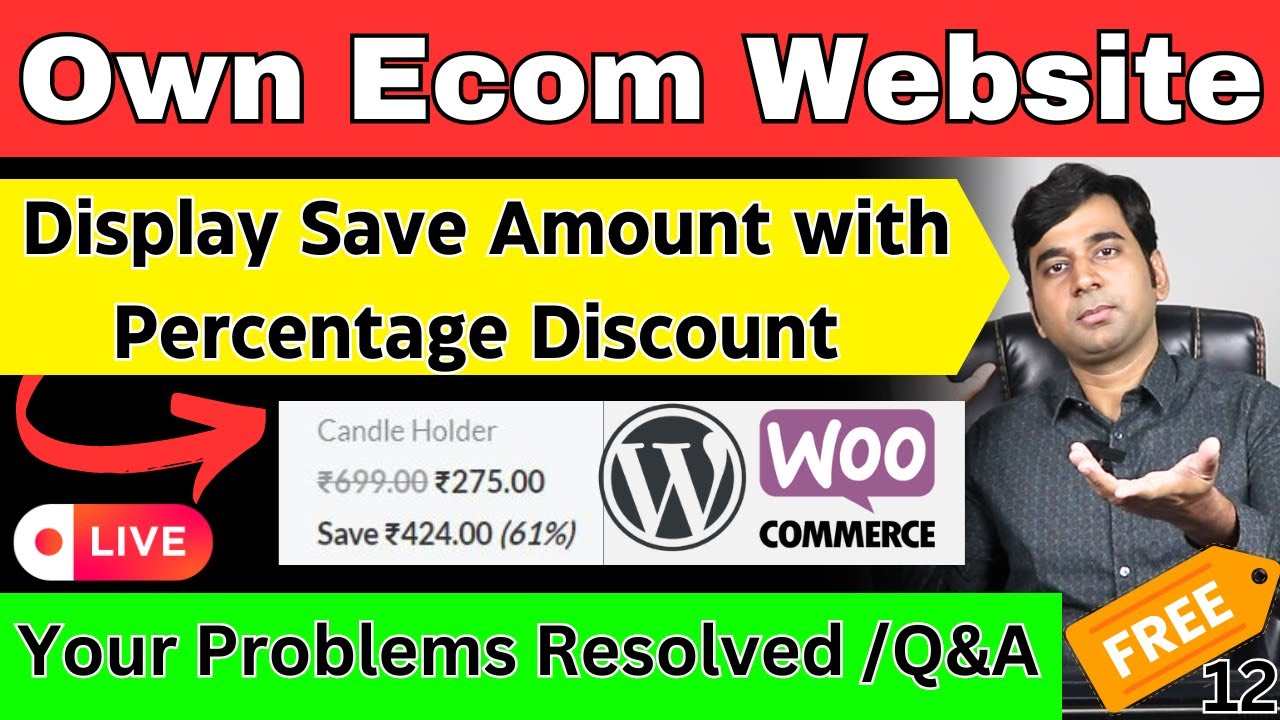 How to Display Save Amount with Percentage Discount in Own Ecommerce ...