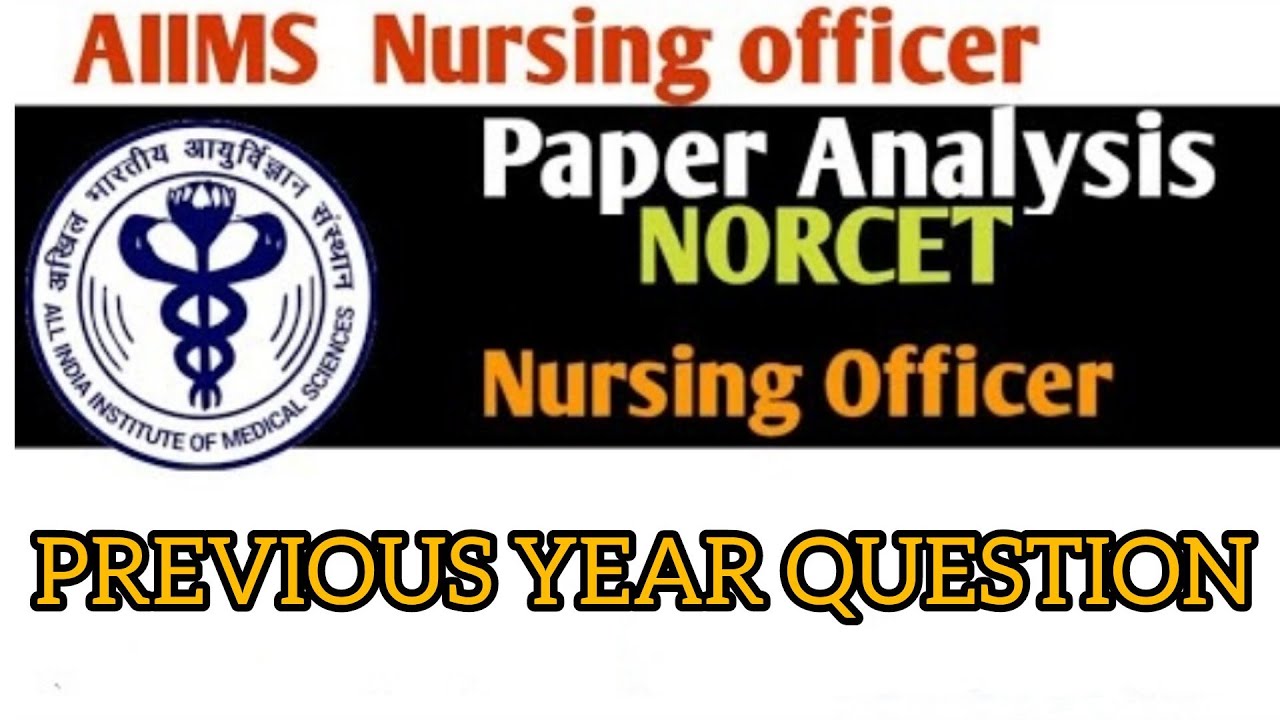Norcet 2021 previous year question|| 20 MCQ's part-1||nursing exam ...