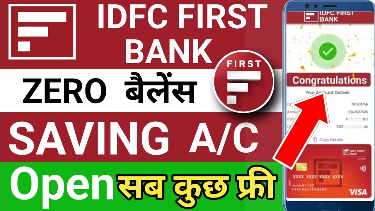 IDFC First Bank जीरो Account Opening Online IDFC First Bank Account ...