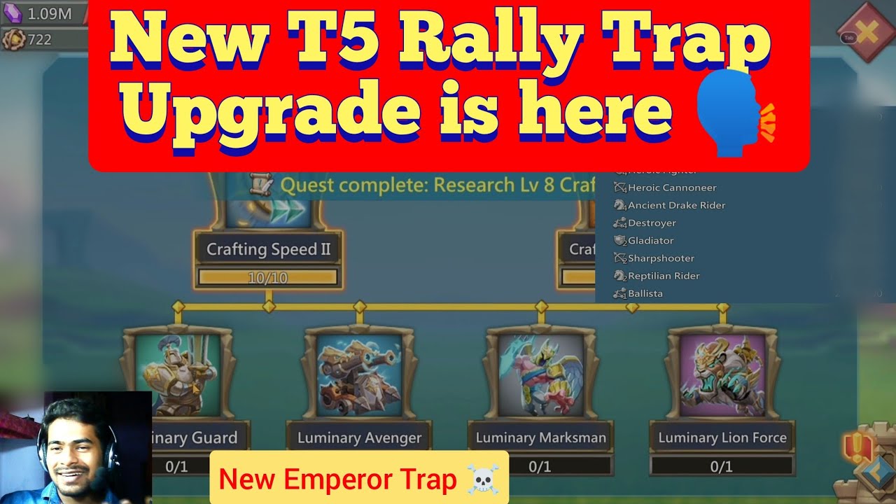 Let's open T5 troops , Upgrading my T4 rally trap to T5 , Lords Mobile ...
