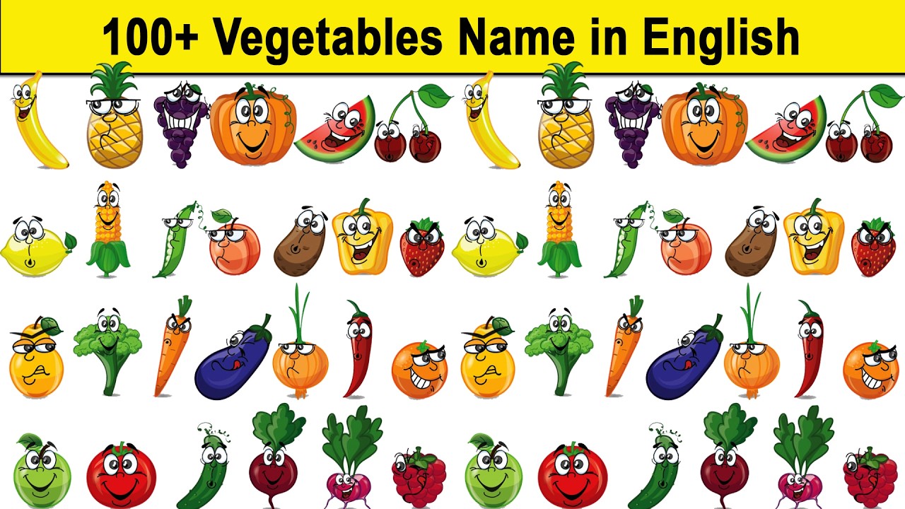 Learn 100+ Vegetables Names in American English FAST! - YouTube