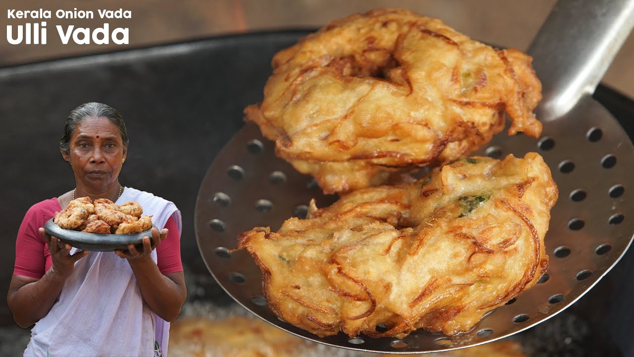 Kerala Style Onion Vada Recipe - Ulli Vada | Snack Onion Vada - YouTube