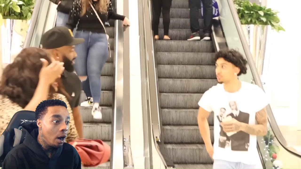 Reacting To GRABBING STRANGERS CHEEKS ON THE ESCALATOR pt2. **FINALE** - YouTube