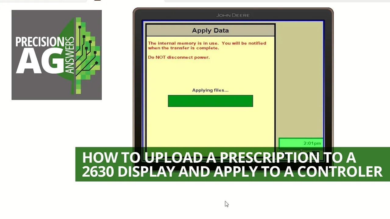 Variable Rate Prescription Help: Uploading a Prescription to a 2630 Display - YouTube