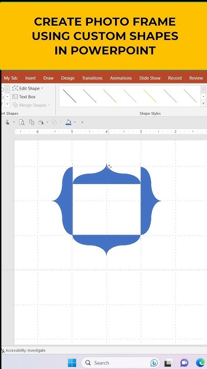 CREATE PHOTO FRAME USING CUSTOM SHAPES IN POWERPOINT #shorts #powerpoint #mspowerpoint # ...