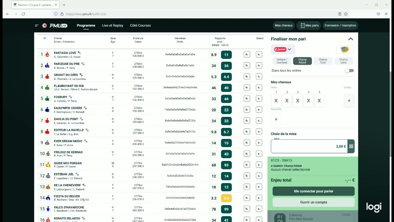 Bases Quinté PMU 12/08/2022 - YouTube