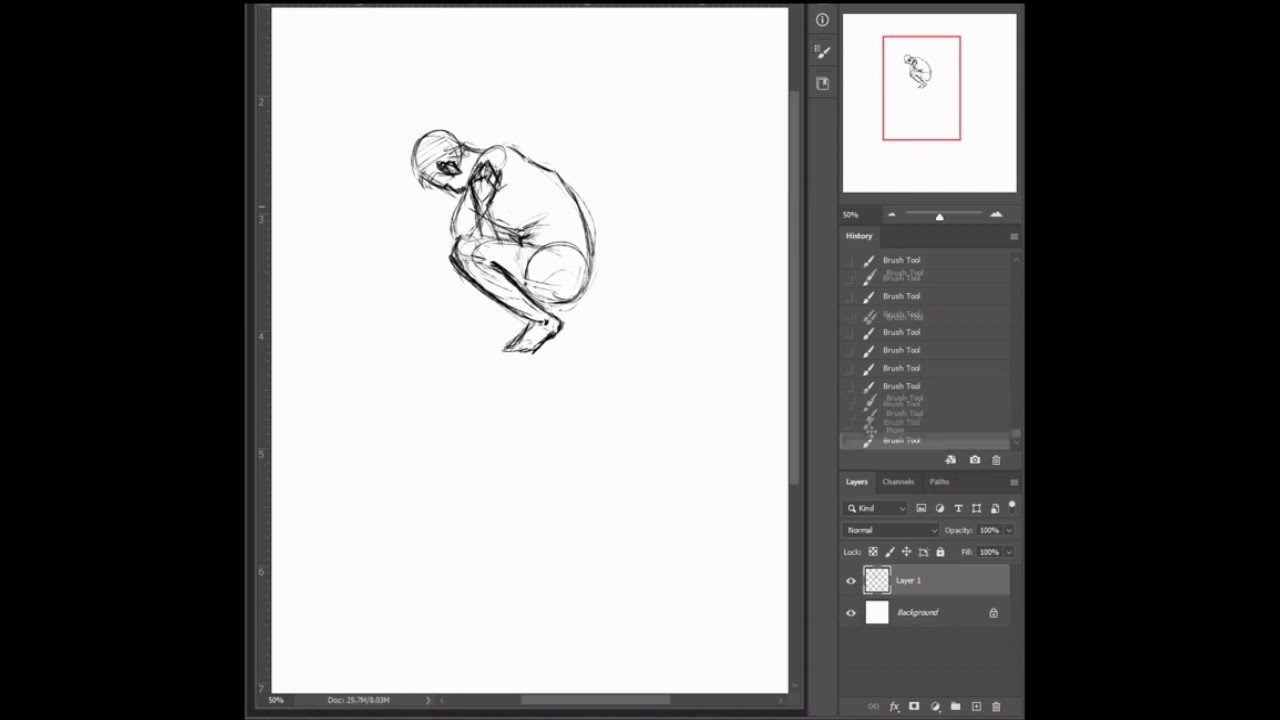 7/28/2020 -- 2 min timed figure drawing warmup (Sneak Peak) - YouTube
