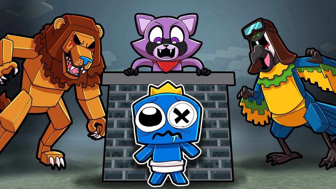 INDIGO PARK - Rambley Racoon vs Rainbow Friends! (Minecraft) - YouTube