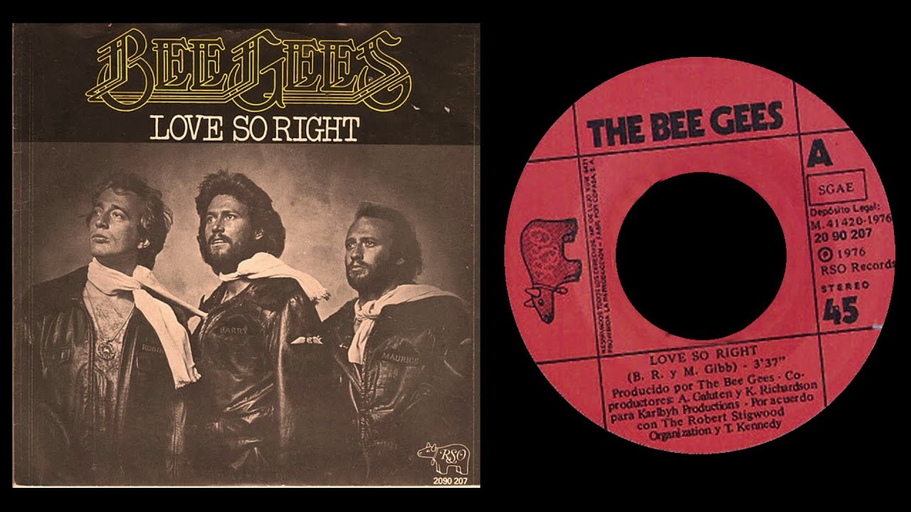 Bee Gees - Love So Right - ( Alta calidad ) Vinilo - YouTube