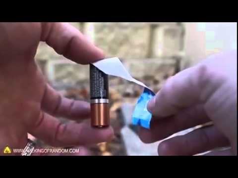 Pil ve sakız kabıyla ateş yakma