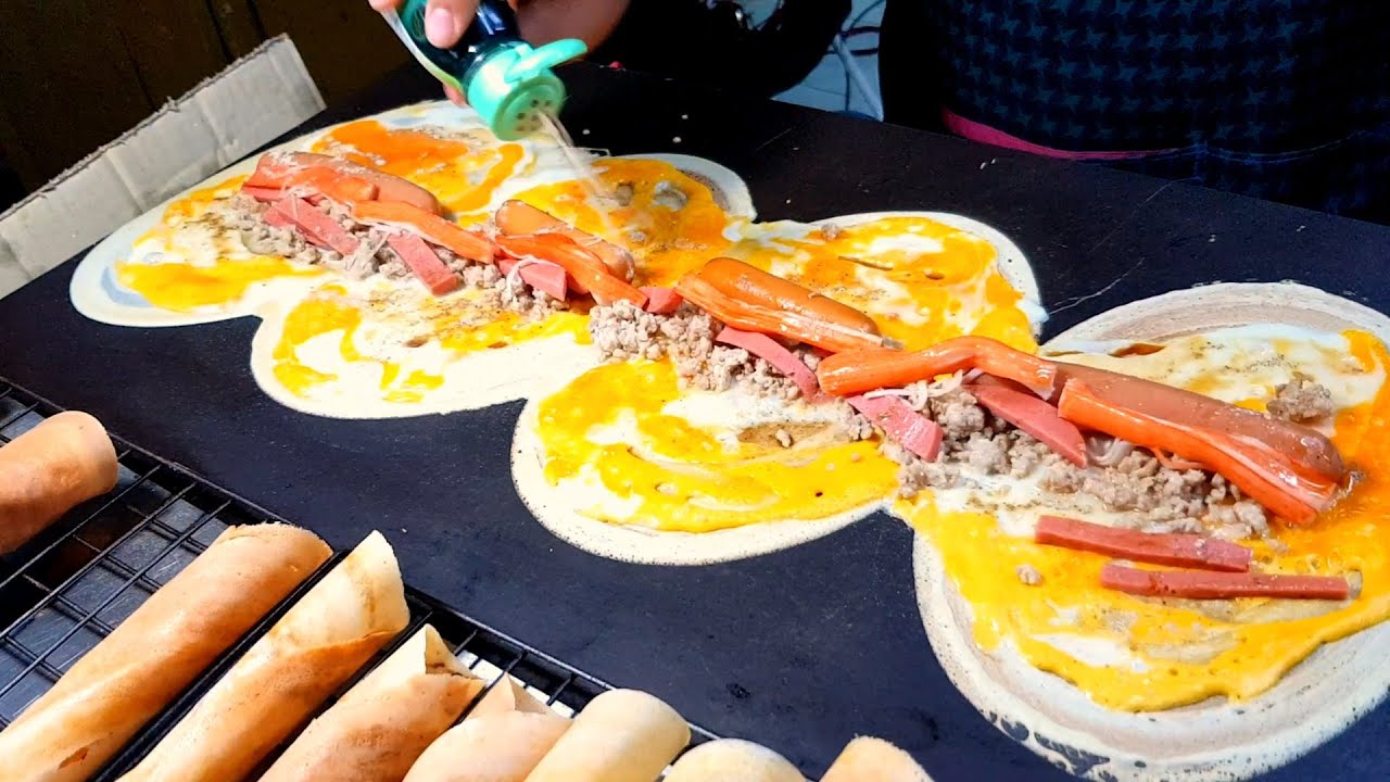 Egg Pancake - Crepe | STREET FOOD | Thai street food - YouTube