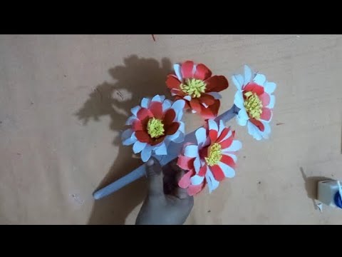 How to kagaj Diye full banana / কাগজের ফুল - YouTube