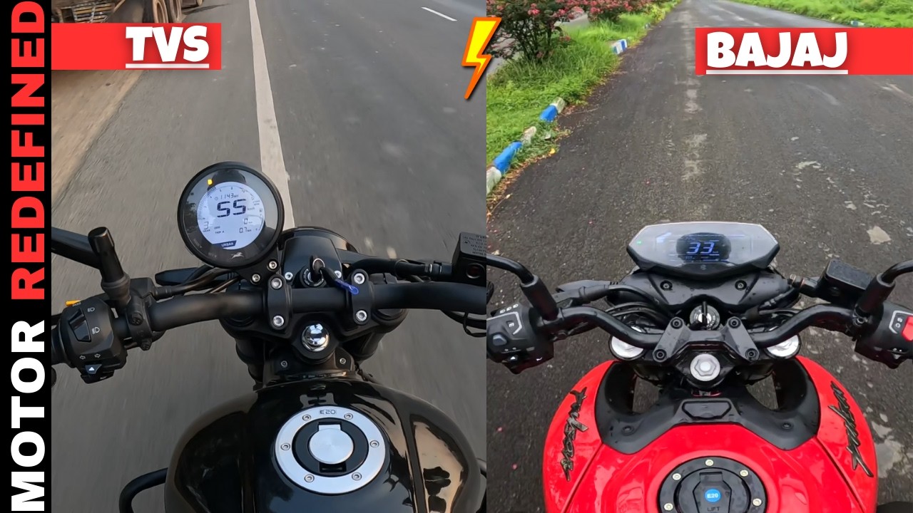2025 TVS Ronin 225 new Base Model VS Bajaj Pulsar N250 Ride Comparison ...