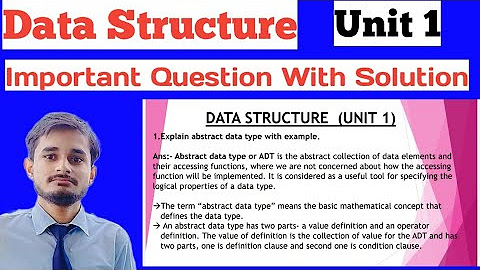 Data Structure Unit 1 to 5 - YouTube