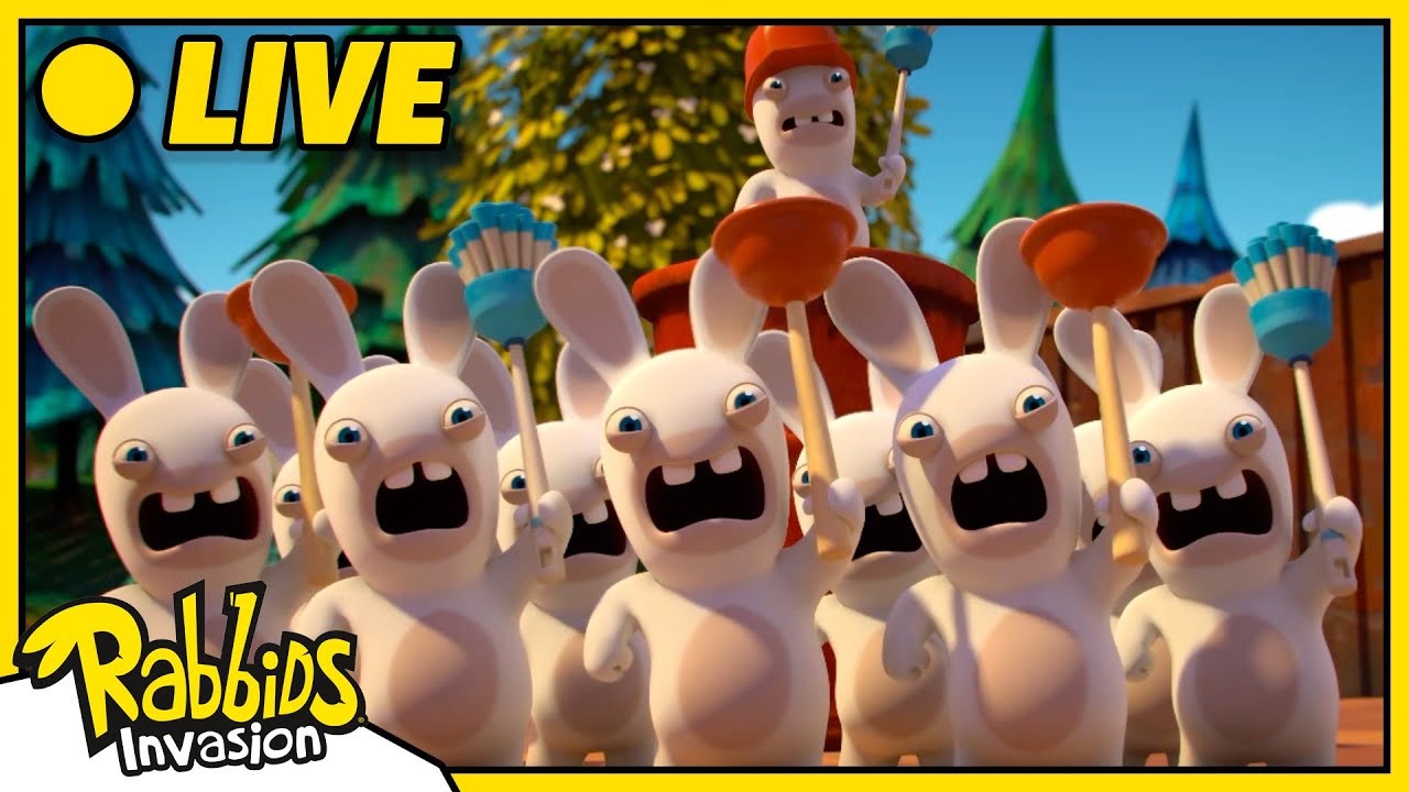 [LIVE 🔴] Rabbids Invasion | Watch out for the Rabbids! | Cartoon For ...