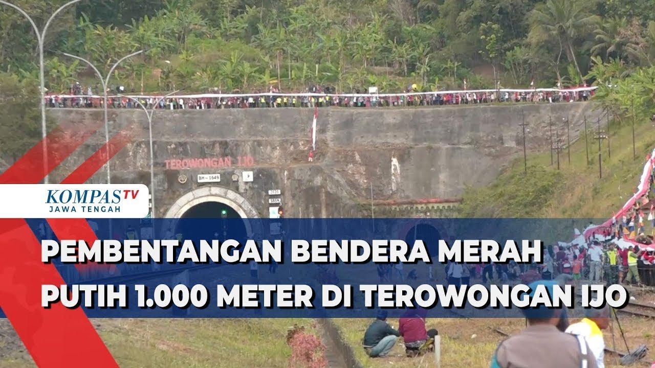 Peringati HUT Ke 78 RI, Bendera Merah Putih Terbentang di Terowongan ...