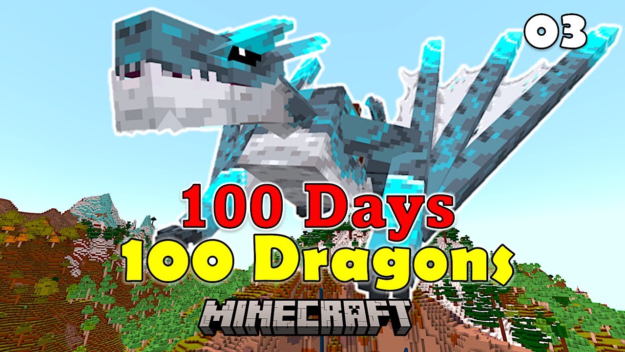 100 Days Taming 100 Dragons in Minecraft / Epi. 03: Hatching Shiny ...