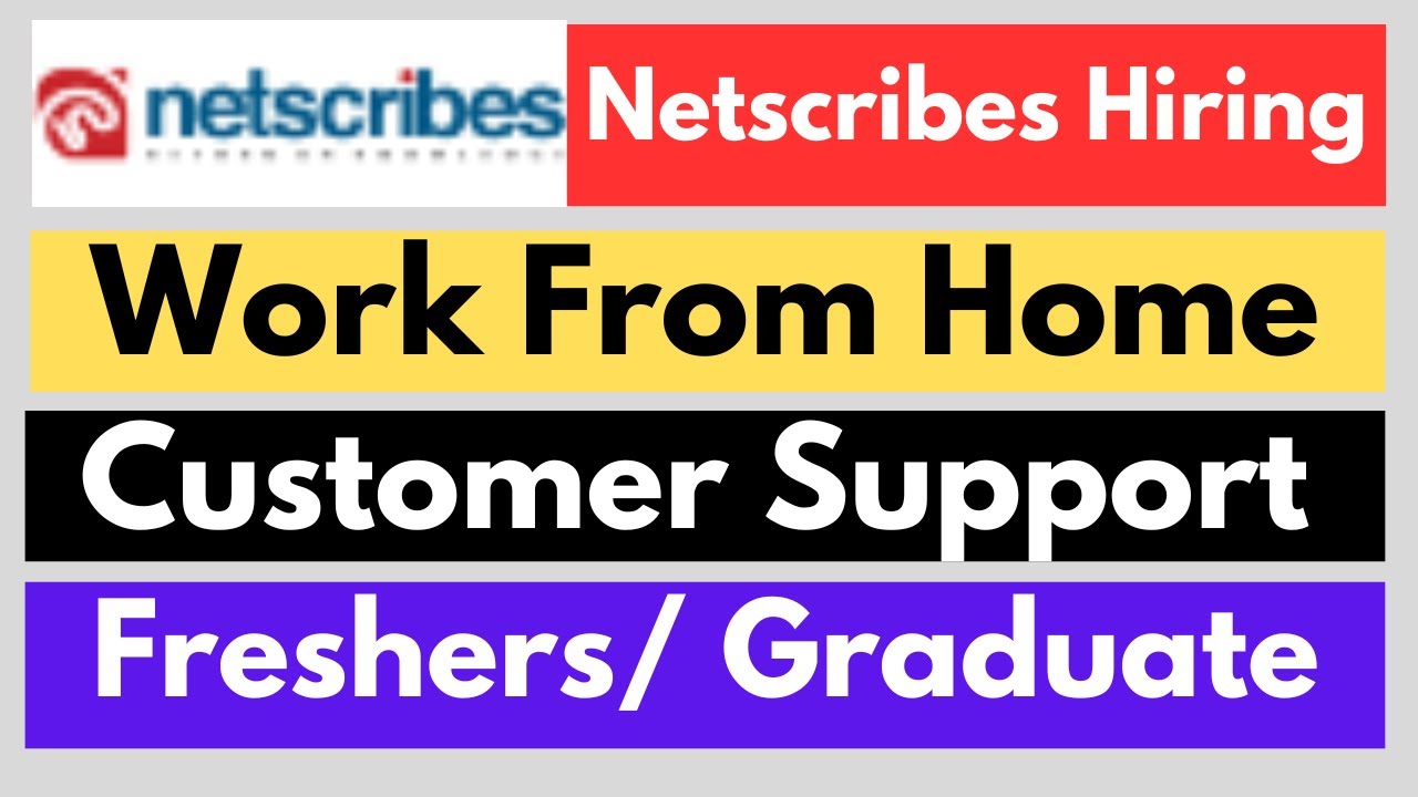 Work From Home Job 2024 | Netscribe Hiring | Remote Job | Fresher Jobs ...