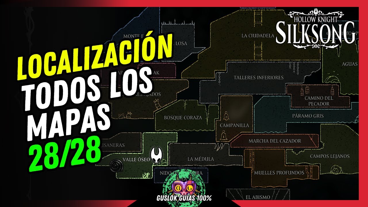 UBICACIÓN de TODOS LOS MAPAS | GUÍA 100% | 💯Hollow Knight: Silksong🏆 - YouTube