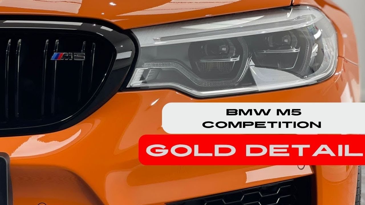 BMW M5 Competition Individual Fire Orange Gold Detail - YouTube